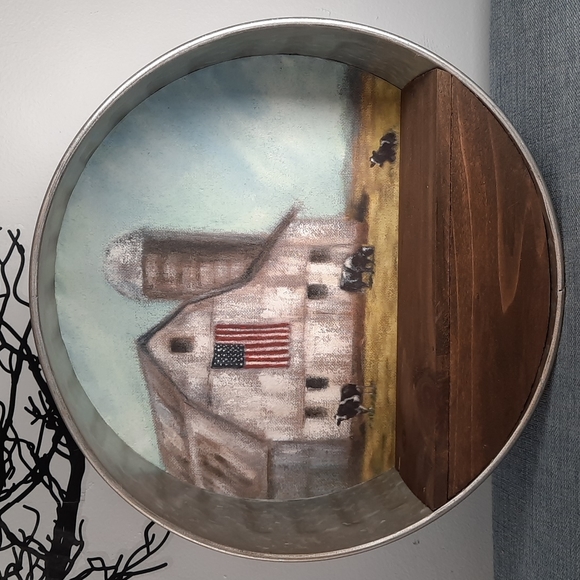 Primitives by Kathy | Wall Decor | Round Wall Shelf Galvanized Metal ...